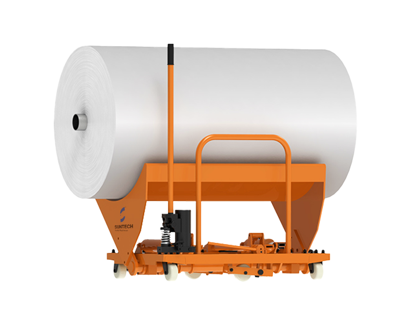 Hydraulic Cloth Roll Doffing Truck | SUNTECH Textile Machinery